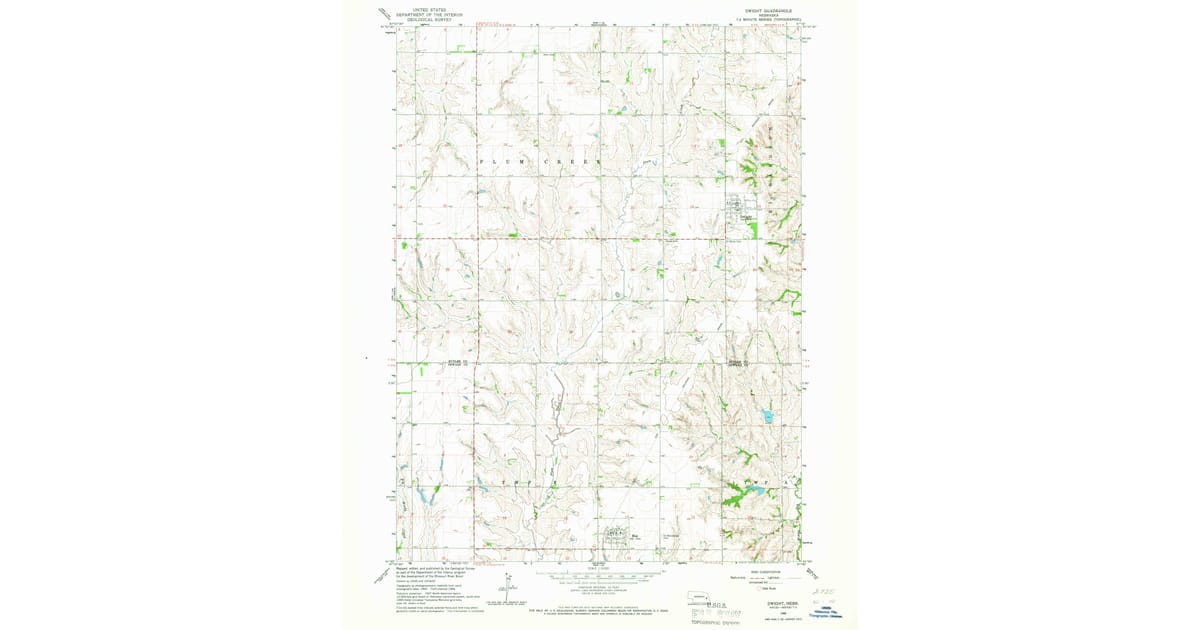 1966 Map of Dwight, NE — High-Res | Pastmaps