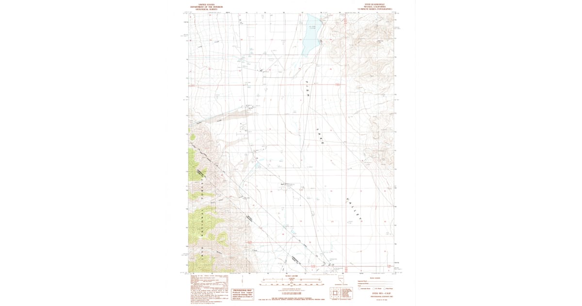 1987 Map of Dyer, NV — High-Res | Pastmaps