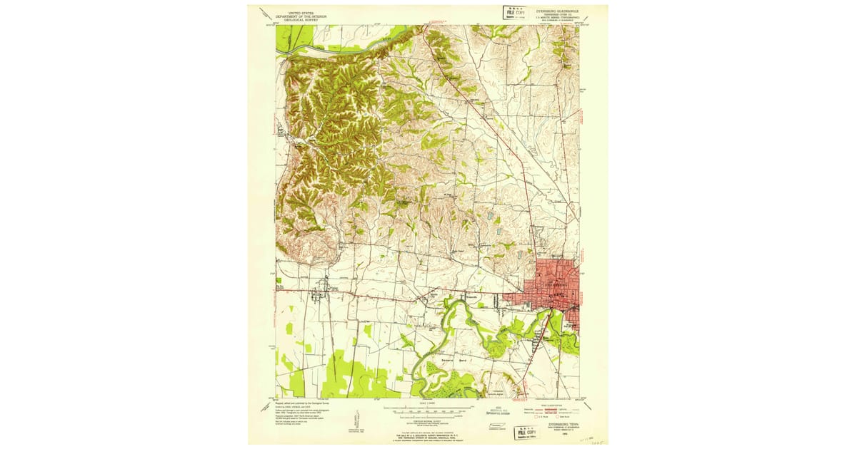 1952 Map of Dyersburg, TN — High-Res | Pastmaps