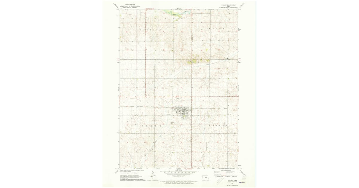 1971 Map of Dysart, IA — High-Res | Pastmaps