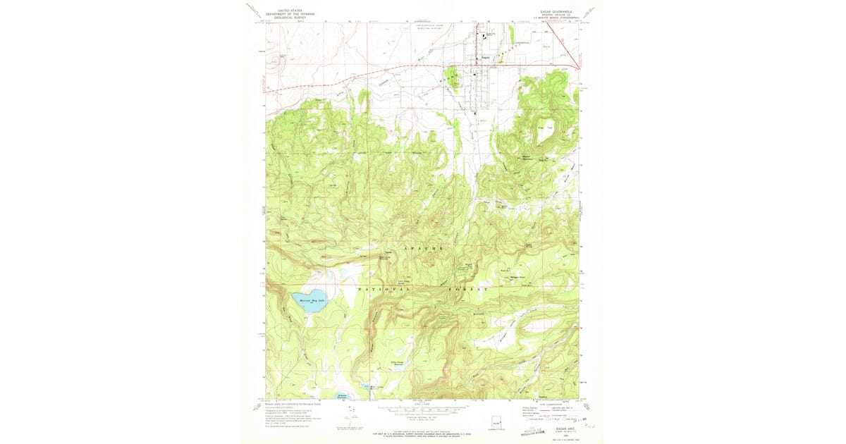1969 Map of Eagar, AZ — High-Res | Pastmaps
