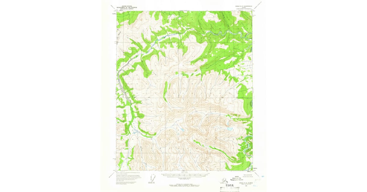1956 Map of Eagle D-6, Yukon-Koyukuk Borough, AK — High-Res | Pastmaps