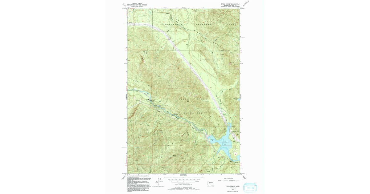 1993 Map of Eagle Gorge, King County, WA — High-Res | Pastmaps