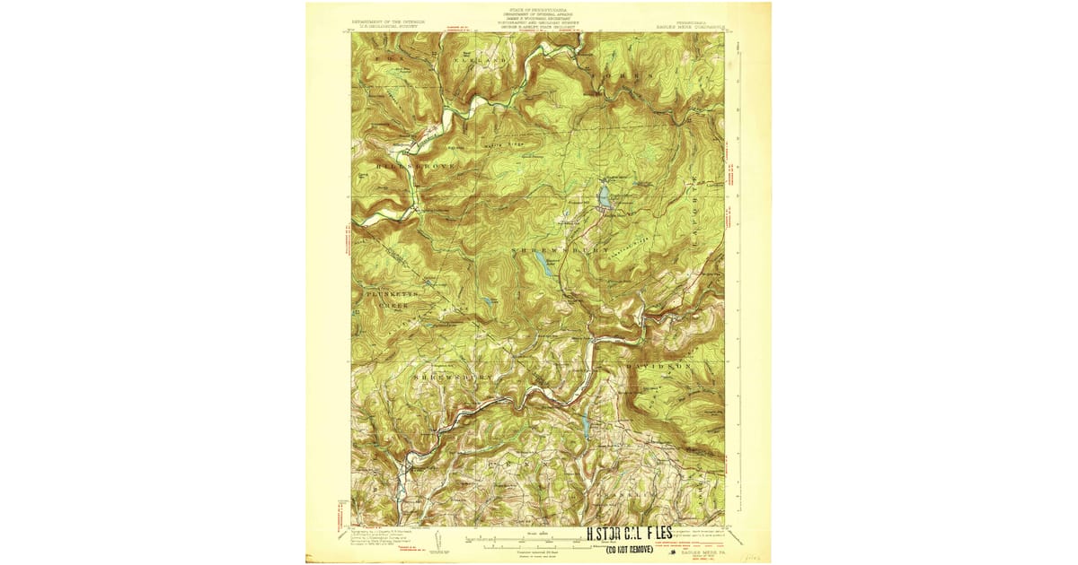 1932 Map of Eagle Mere, Sullivan County, PA — High-Res | Pastmaps