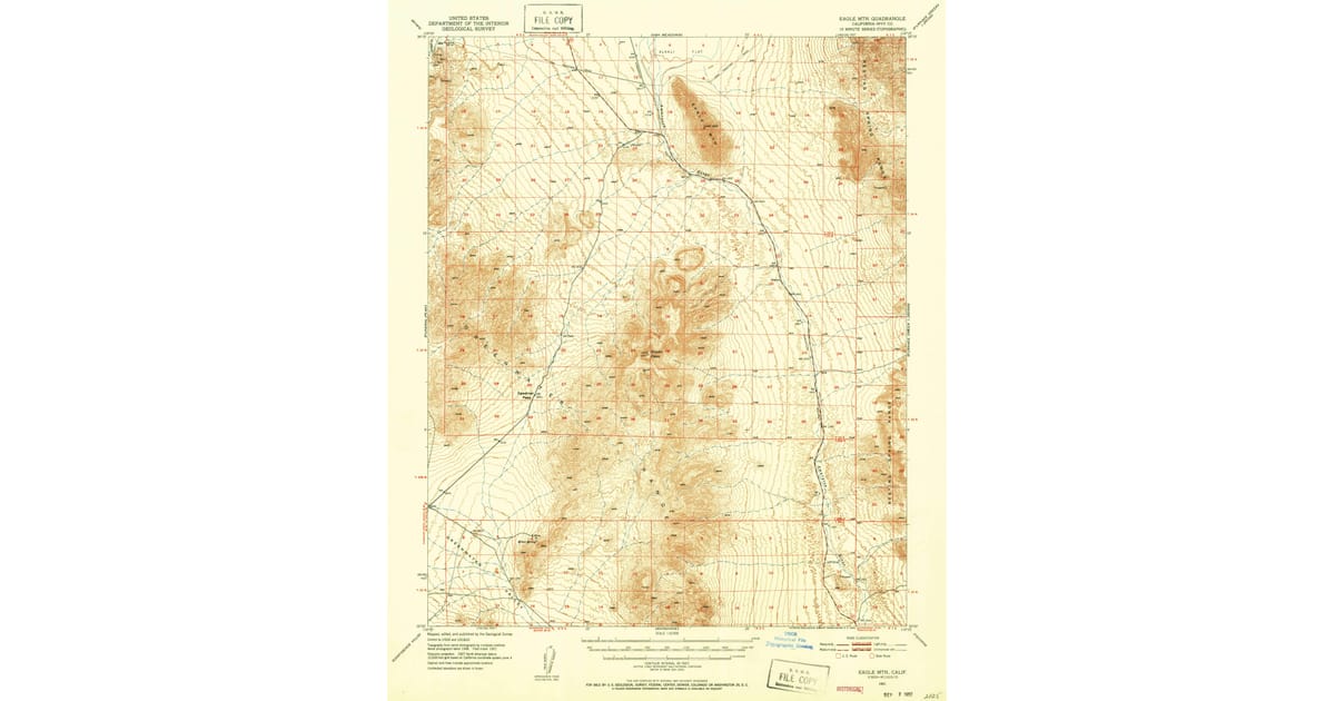 1951 Map of Eagle Mtn, Inyo County, CA — High-Res | Pastmaps