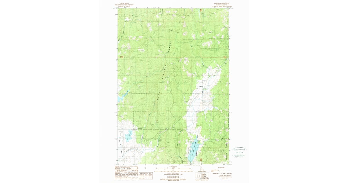 1988 Map of Eagle Nest, Valley County, ID — High-Res | Pastmaps