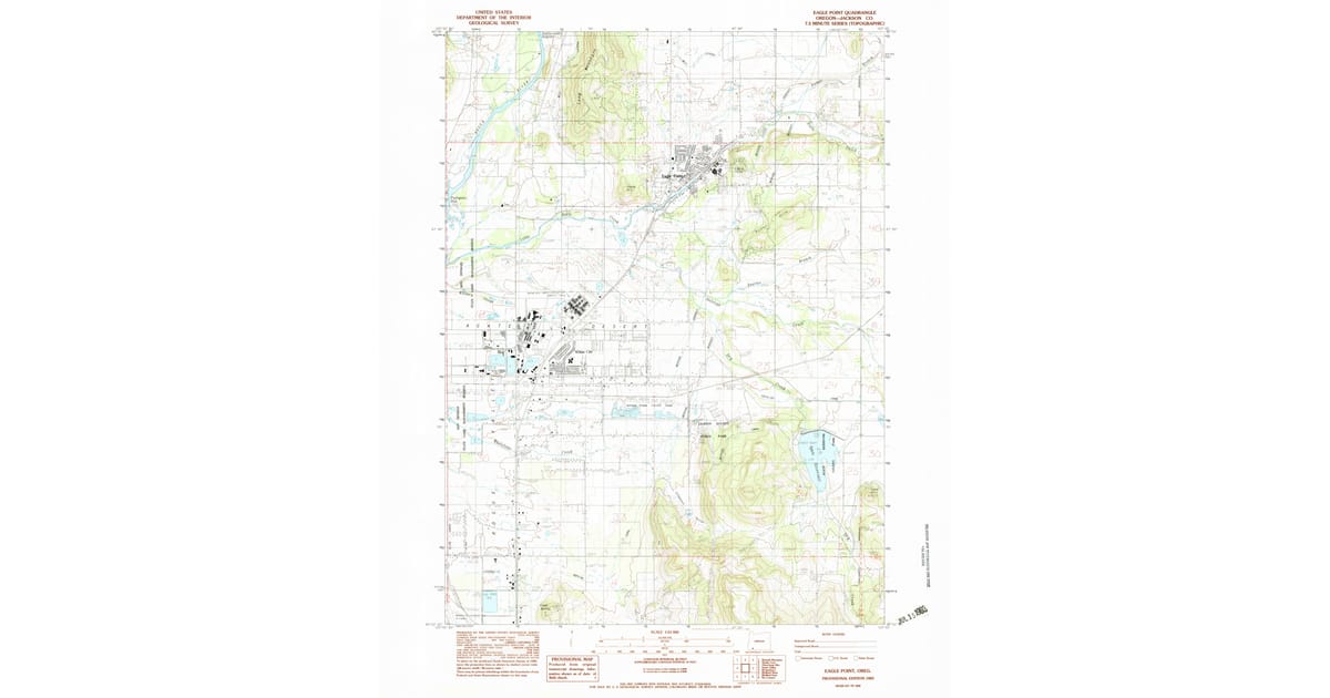 1983 Map of Eagle Point, OR — High-Res | Pastmaps