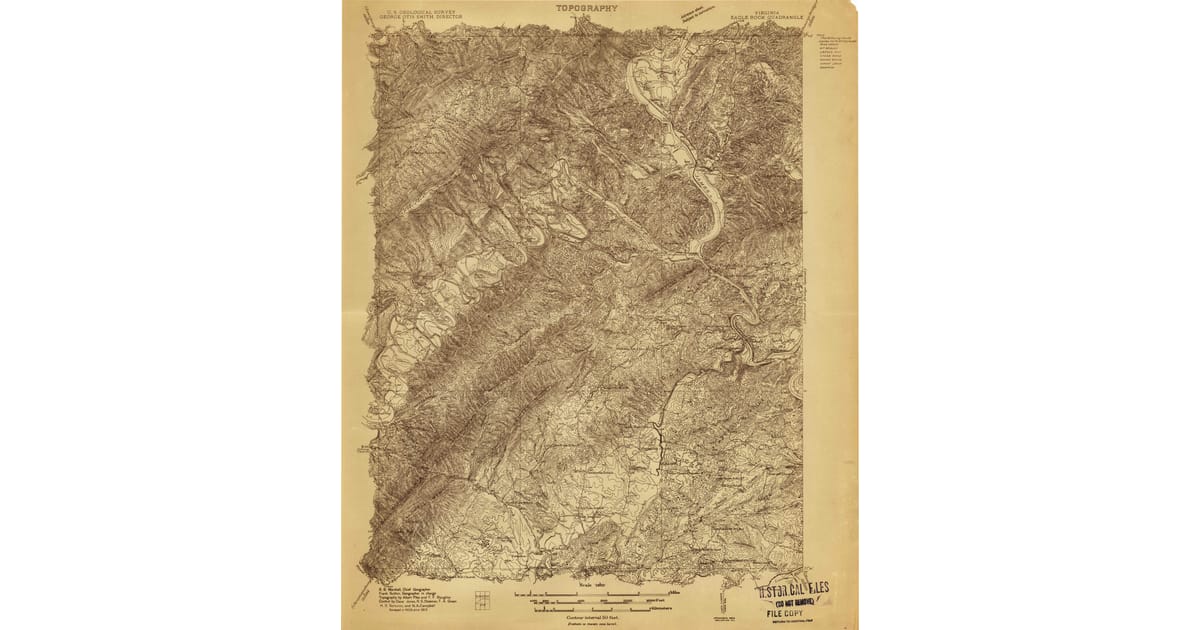 1913 Map of Eagle Rock, VA — High-Res | Pastmaps