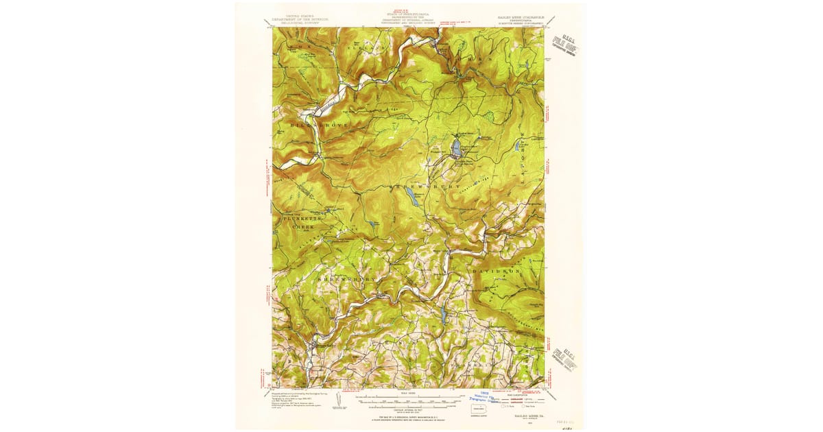 1953 Map of Eagles Mere, PA — High-Res | Pastmaps