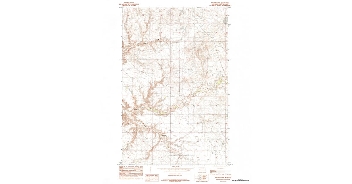 1984 Map of Eagleton NW, Chouteau County, MT — High-Res | Pastmaps