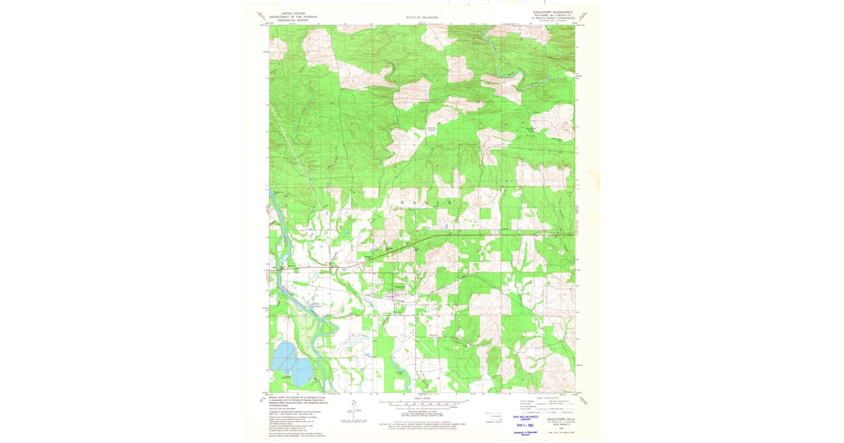 1981 Map of Eagletown, OK — High-Res | Pastmaps