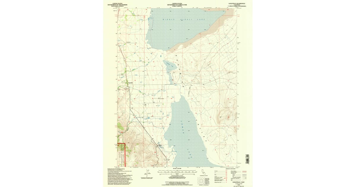 1993 Map of Eagleville, CA — High-Res | Pastmaps