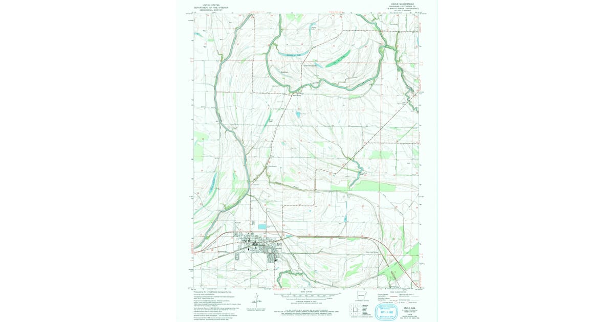 1974 Map of Earle, AR — High-Res | Pastmaps