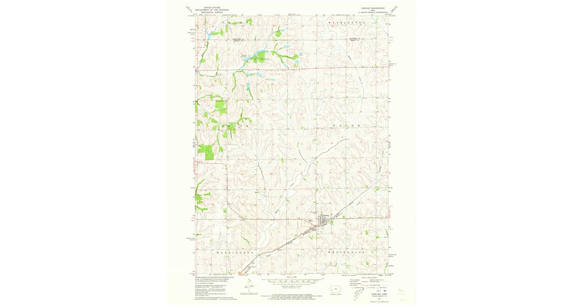 1971 Map of Earling, IA — High-Res | Pastmaps