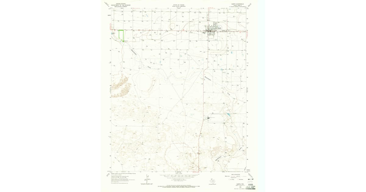 1963 Map of Earth, TX — High-Res | Pastmaps