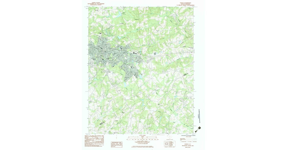 1980s Maps of Holly Hill, SC | Pastmaps