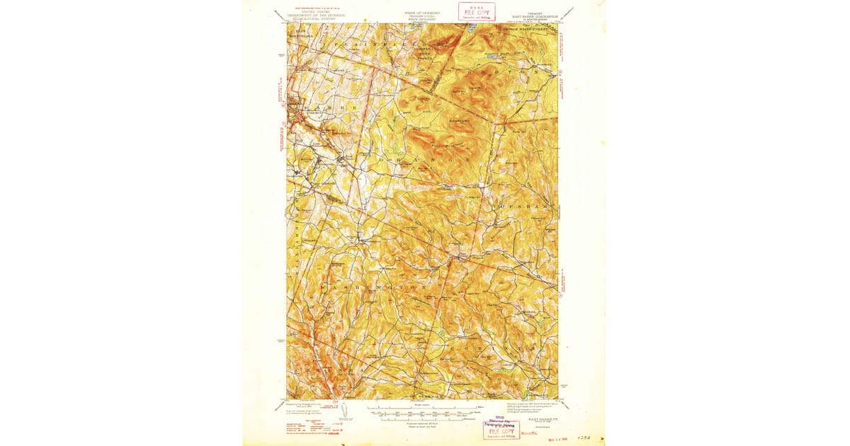 1948 Map of East Barre, VT — High-Res | Pastmaps