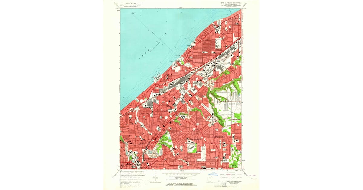 1963 Map of East Cleveland, OH — High-Res | Pastmaps