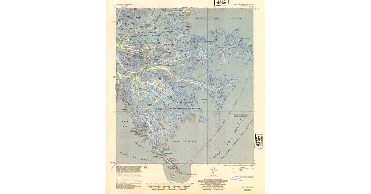 1950s Maps of Port Eads, LA | Pastmaps
