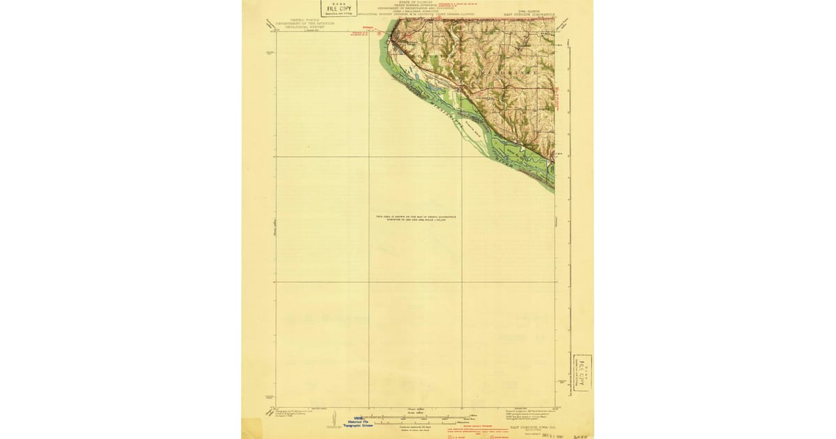 1940 Map of East Dubuque, IL — High-Res | Pastmaps