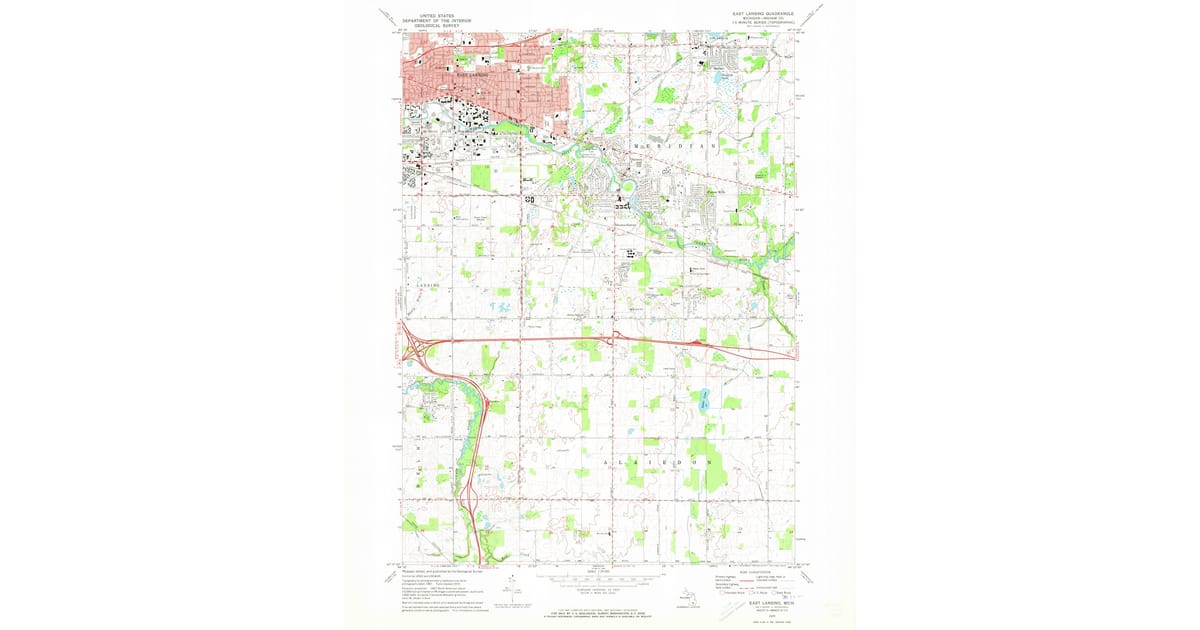1970 Map of East Lansing, MI — High-Res | Pastmaps
