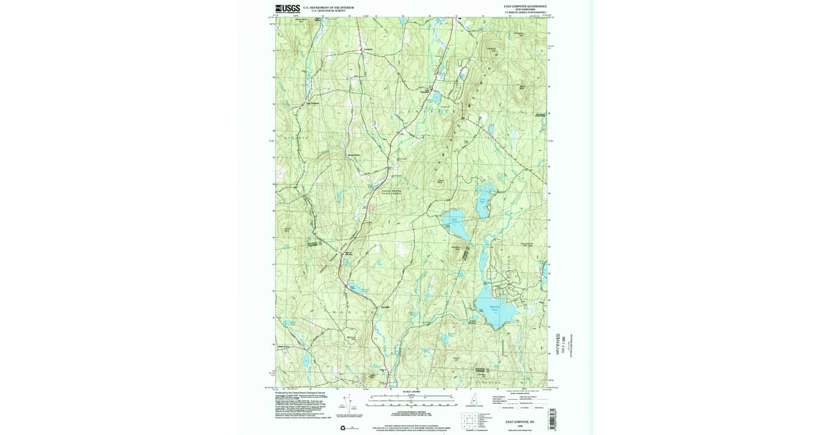 1998 Map of East Lempster, Sullivan County, NH — High-Res | Pastmaps