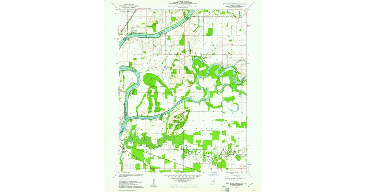 1959 Map of East Mount Carmel, Gibson County, IN — High-Res | Pastmaps