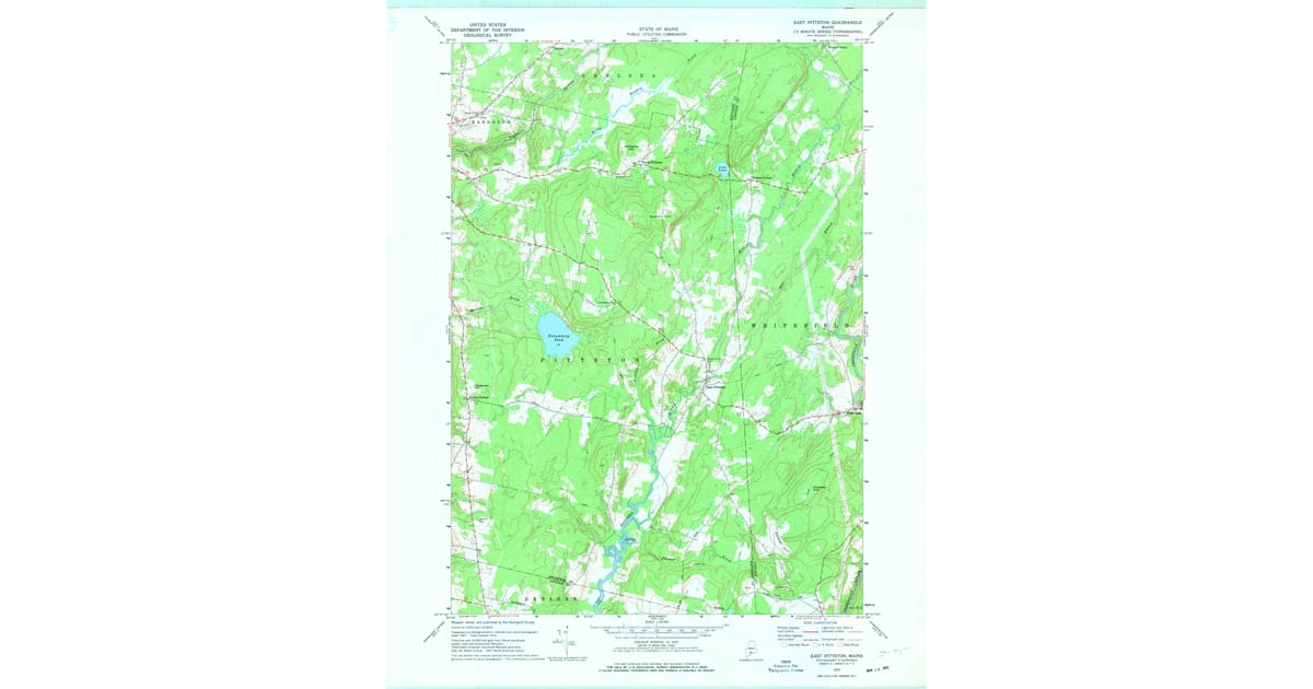 1970 Map of East Pittston, Kennebec County, ME — High-Res | Pastmaps