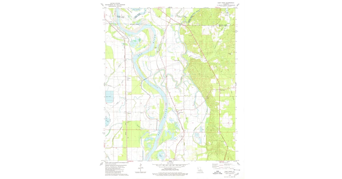 1970s Maps of Red River Parish, LA | Pastmaps
