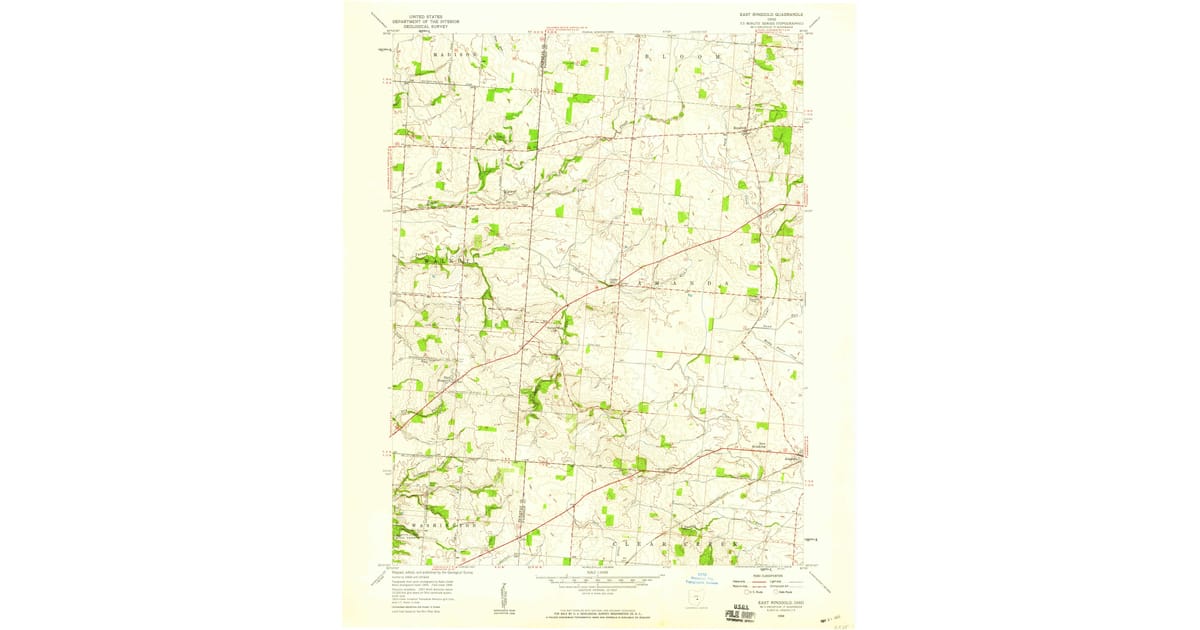 1958 Map of East Ringgold, Fairfield County, OH — High-Res | Pastmaps