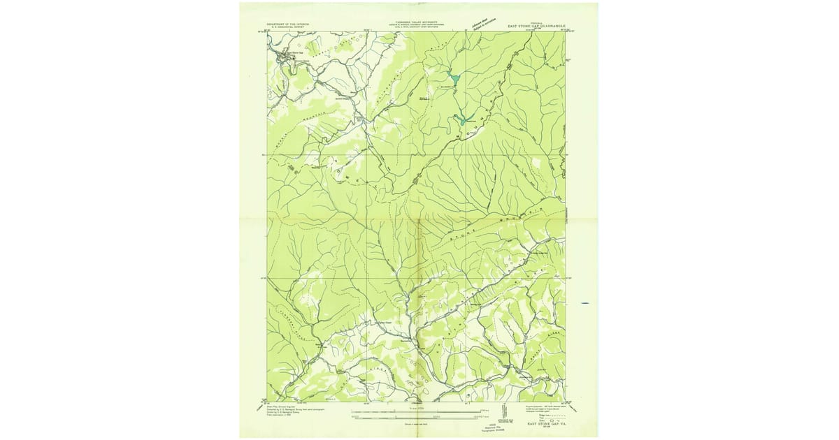 1930s Maps of Three Forks, VA | Pastmaps