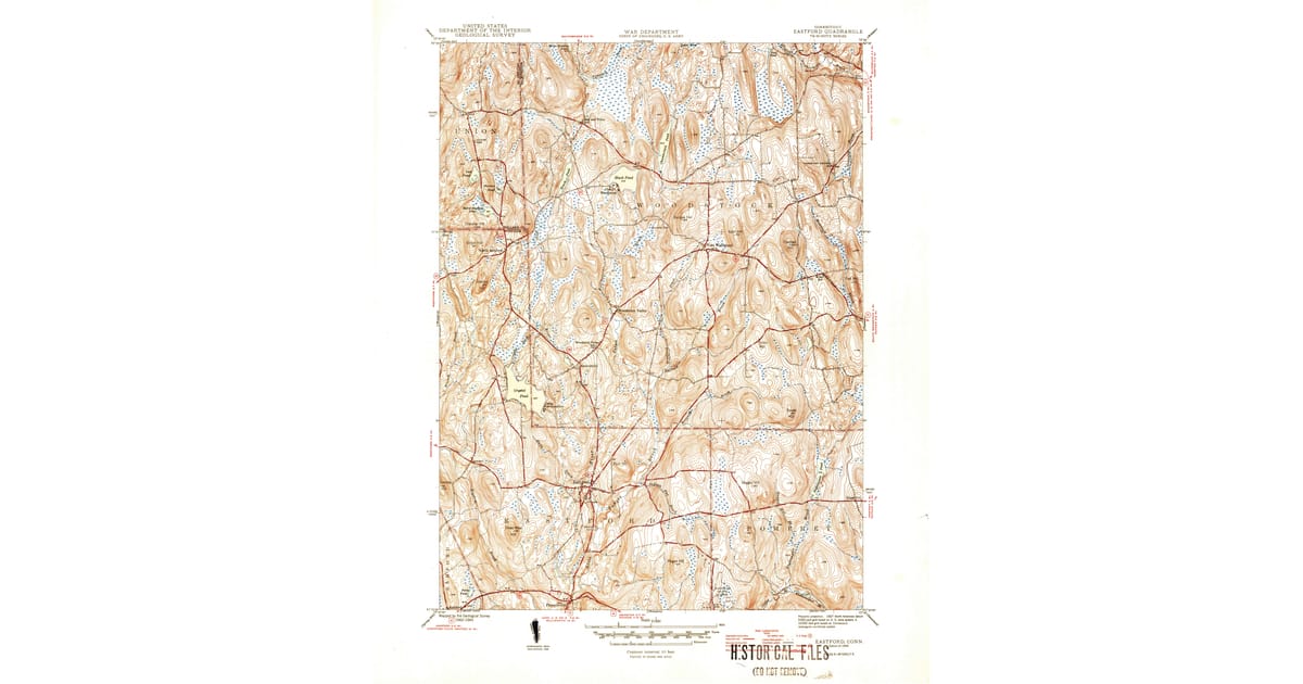 1945 Map of Eastford, Windham County, CT — High-Res | Pastmaps