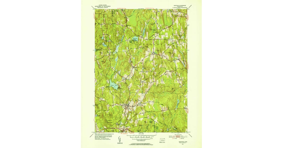 1953 Map of Eastford, Windham County, CT — High-Res | Pastmaps