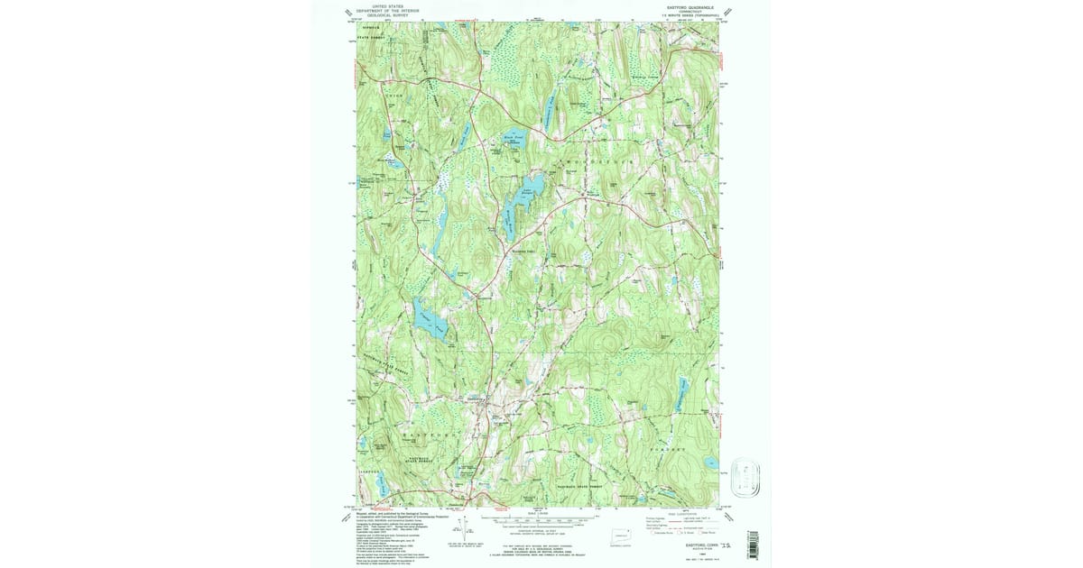 1983 Map of Eastford, Windham County, CT — High-Res | Pastmaps