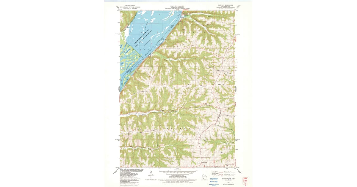 1983 Map of Eastman, WI — High-Res | Pastmaps
