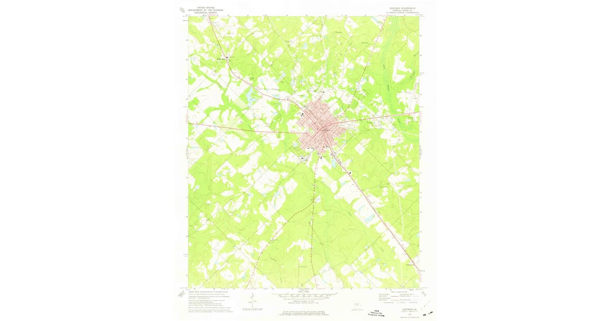 1972 Map of Eastman, GA — High-Res | Pastmaps