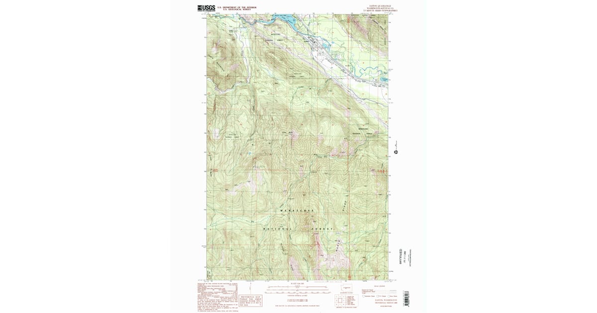 1989 Map of Easton, WA — High-Res | Pastmaps
