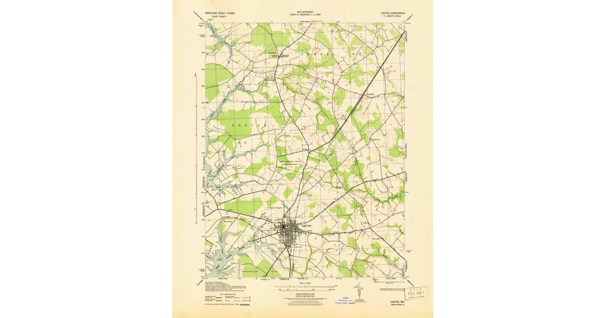 1943 Map of Easton, MD — High-Res | Pastmaps