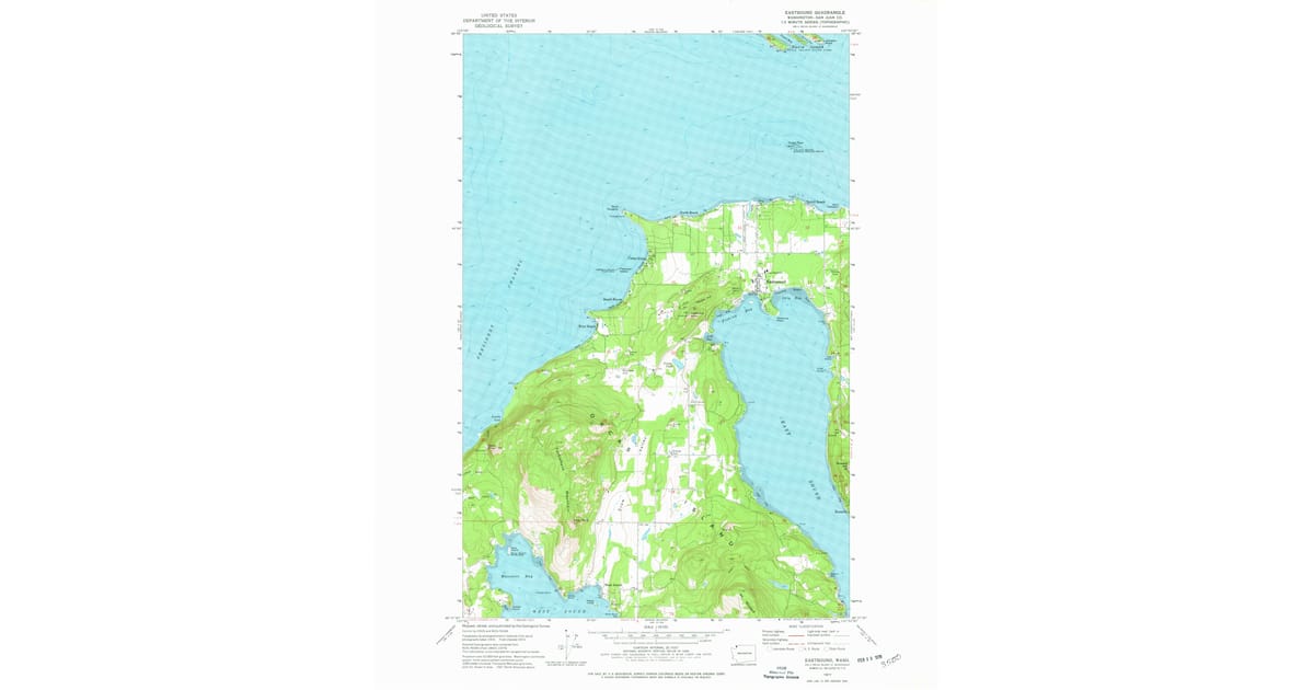 1977 Map of Eastsound, San Juan County, WA — High-Res | Pastmaps
