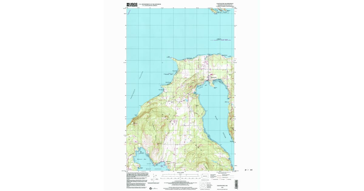 1997 Map of Eastsound, San Juan County, WA — High-Res | Pastmaps