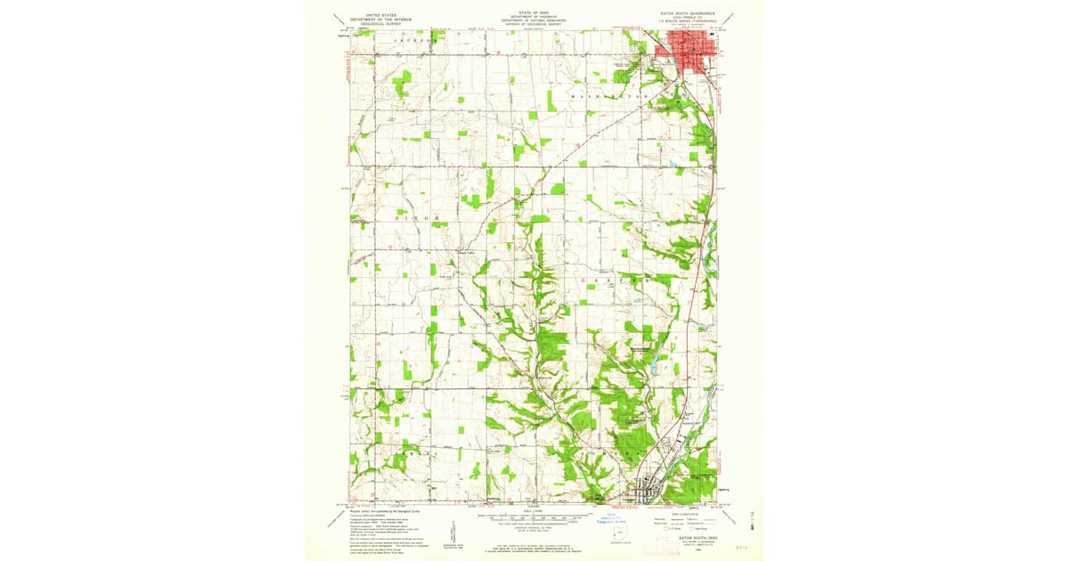 1960 Map of Eaton South, Preble County, OH — High-Res | Pastmaps