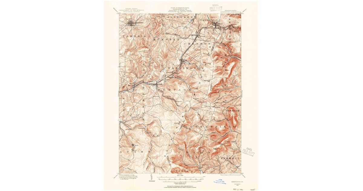 Old Maps of Logan Township, PA for Hiking & Exploration | Pastmaps