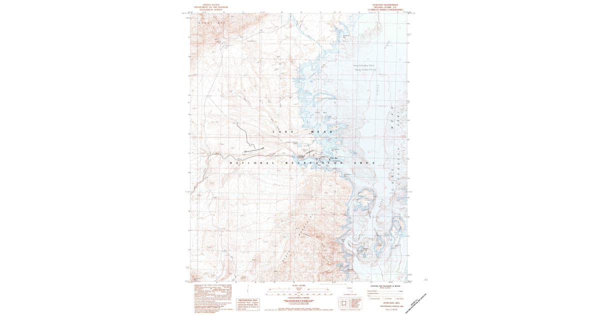 1983 Map of Echo Bay, Clark County, NV — High-Res | Pastmaps