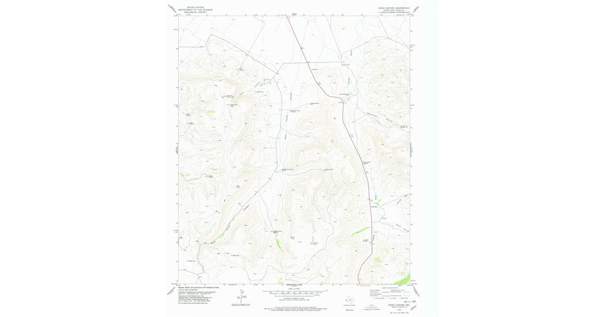 1978 Map of Echo Canyon, Jeff Davis County, TX — High-Res | Pastmaps