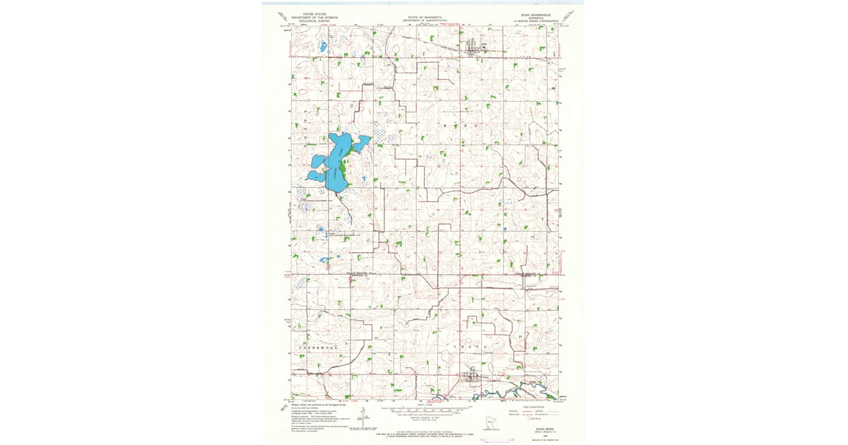 1965 Map of Echo, MN — High-Res | Pastmaps