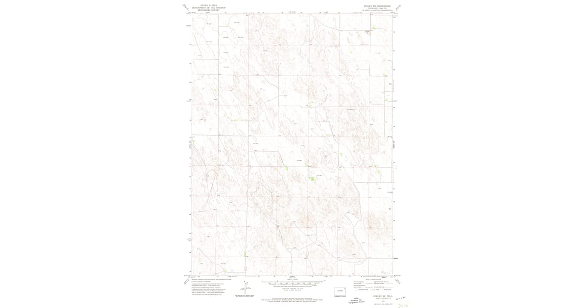 1971 Map of Eckley NE, Yuma County, CO — High-Res | Pastmaps
