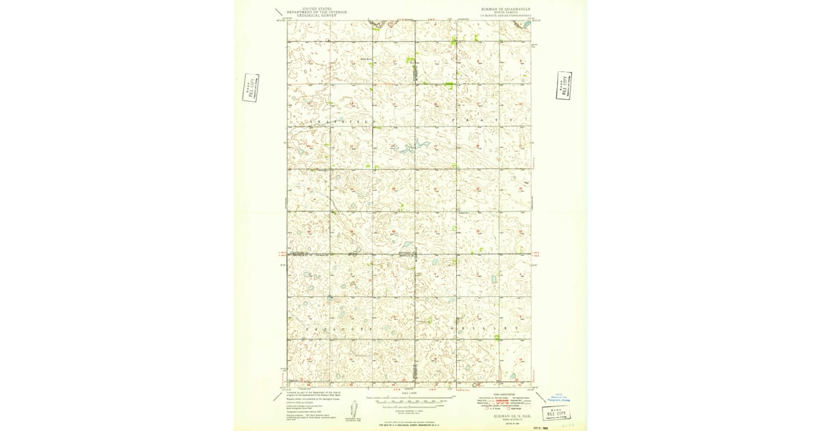 1949 Map of Eckman SE, McHenry County, ND — High-Res | Pastmaps