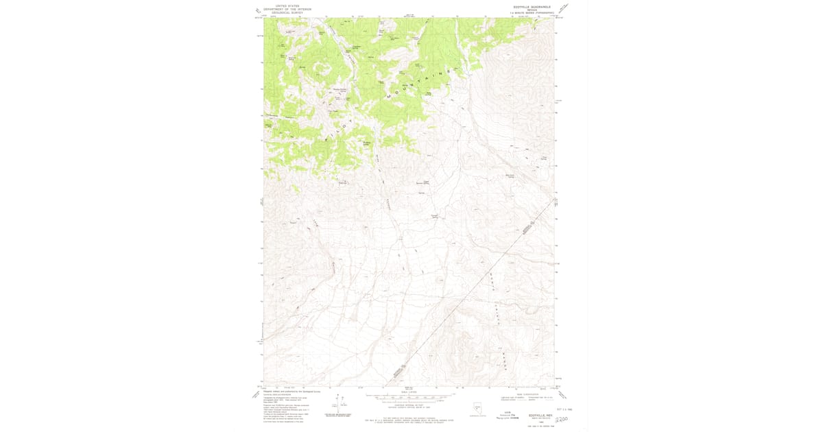 1980 Map of Eddyville, Mineral County, NV — High-Res | Pastmaps