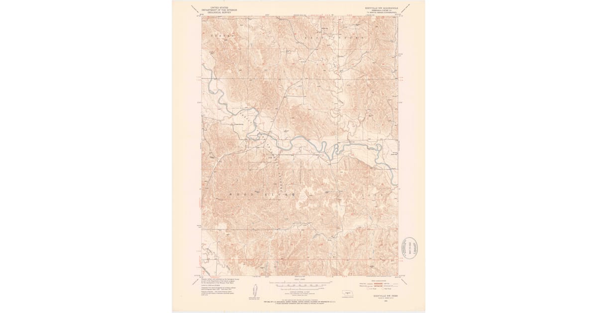 1951 Map of Eddyville NW, Custer County, NE — High-Res | Pastmaps