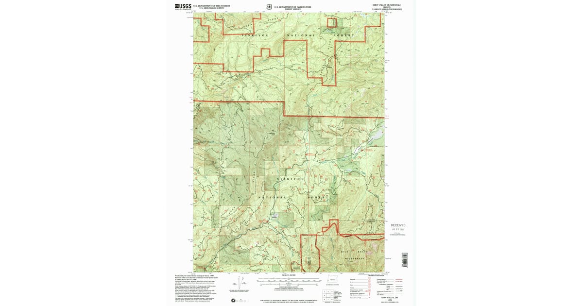 1998 Map of Eden Valley, Coos County, OR — High-Res | Pastmaps